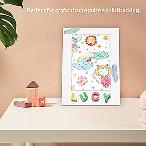 Golden State Art, 50 Pack 9x12 One-side White Corrugated Cardboard Sheets, Flat Cardboard Inserts Layer Pads for Mailing, Packaging or Art Crafts photo backing (1/8" Thick)