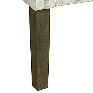 HomePop Modern Swoop Arm Accent Chair, Dove Grey Stripes