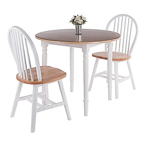 Winsome Wood Sorella Dining Set, Natural/White