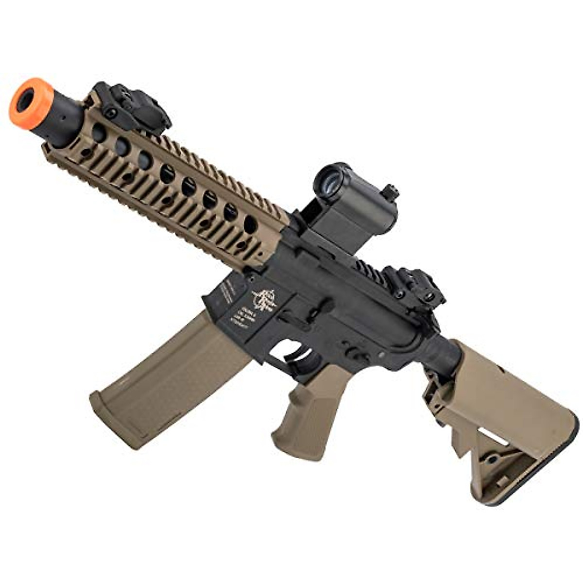 Evike Airsoft - Specna Arm.s/Rock River Arm.s Licensed CORE Series M.4 AEG (Model: M.4 SB.R Sup.Press.ed / 2-Tone Black & Tan)