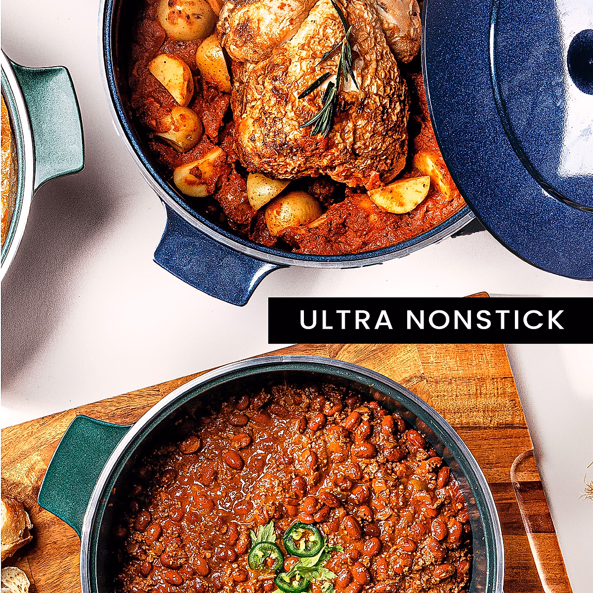 Granitestone 5 Qt Nonstick Dutch Oven, Stovetop & Oven Safe with Lid - Toxin Free