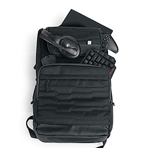 Slappa Gamma Series Gaming Laptop Backpack with Water resistant Zippers; Fits up to 15" Laptops (SL-GAMMA-LAPTOP-BP)