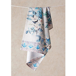 Maison d' Hermine Kitchen Towel 100% Combed Cotton Premium Set of 3 Kitchentowels Easter Tea Towels (20"x27.50") for Table Cleaning, Dining, Buffet Parties & Wedding Use - Peacock Utopia