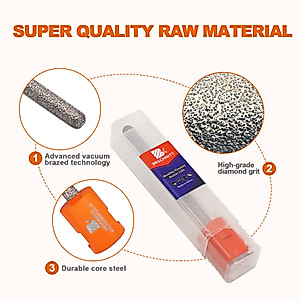 Diamond Mortar Raking Bit,BRSCHNITT 5/16 Inch x 4 Inch Diamond Mortar Router with 5/8-11 Thread for Mortar Raking Tuck Pointing Granite Marble Concrete Masonry Stone Removals (8x100mm)