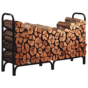 Panacea 15204 Deluxe Outdoor Log Rack, Black, 8-Feet