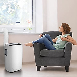 TigeJoy Portable Air Conditioner Window Seal Kit with Universal Coupler, Reinforced PVC Plate Adjustable AC Vent Kit for Sliding Window, Fit for All AC with 5.9 & 5.1 Inch Diameter Exhaust Hose