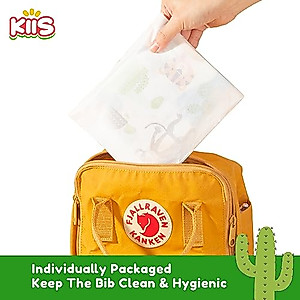 KIIS Disposable Baby Bibs for Baby Boys and Girls - Individually Packaged - Hygienic, Soft and Leakproof (20 PCS) (Animal)