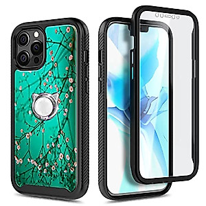 NGB Supremacy Case for iPhone 12 Pro Max (6.7 inch), Full Body Protection with [Built-in Screen Protector] Ring Holder/Wrist Strap, Slim Fit Shockproof Bumper Durable Cover (Plum)