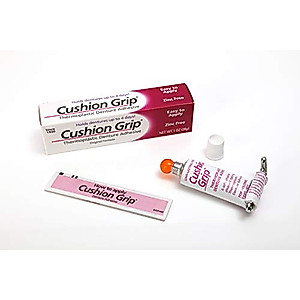 Cushion Grip Thermoplastic Denture Adhesive, 1 oz (Pack of 2) - Refit and Tighten Loose and Uncomfortable Denture [Not A Glue Adhesive, Acts Like A Soft Reline for Denture]