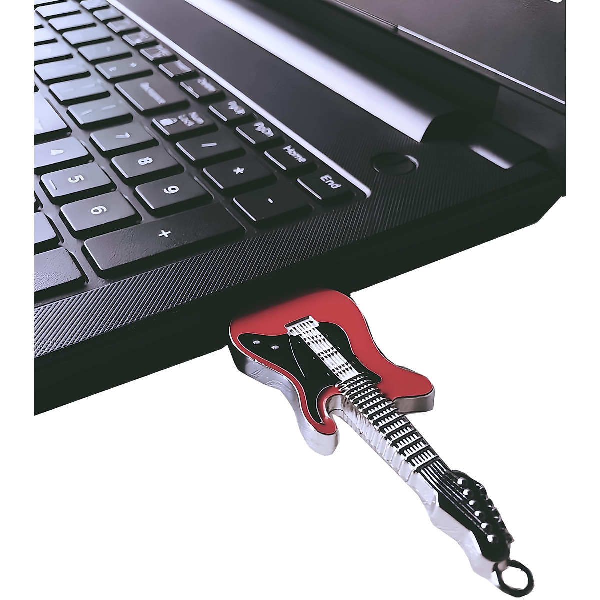 WooTeck 64GB Metal Guitar USB Flash Drive Red