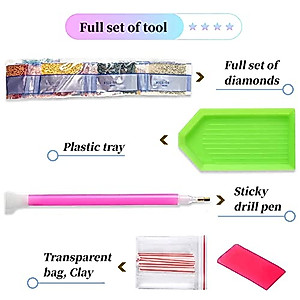 5D Diamond Art Painting by Number Kits Full Drill for Football Team 16x20 Inch Round Drill Diamond Art Dots for Adults Crafts Cross Stitch Wall Decor 4