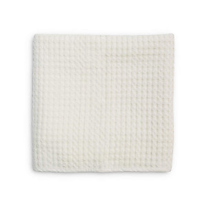 lulujo Soft Cotton Baby Blanket, Waffle Weave (Vanilla)