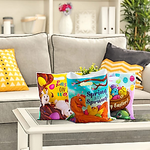 JOYIN 48 Pcs Easter Gift PE Bags 11.8" x 11.8", Egg Shaped PE Easter Gift Goodie Bags Party Treat Bags for Easter Egg Hunt, Easter Kids Party Favor Supplies