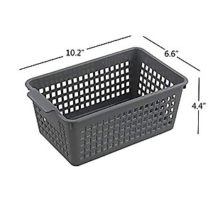 Vcansay Small Plastic Storage Basket, 6 Packs