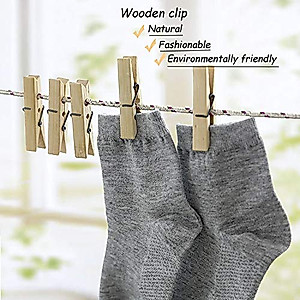 LABOTA 150 Pack Large Wood Clothespins,2.8inch Clothespins Clothes Pin,Large Clothespins for Crafts Photos