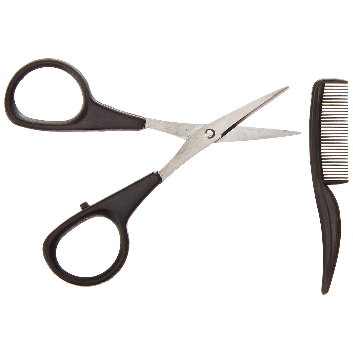 Allary Men's Beard and Mustache Scissors, Mini Comb Trimming Kit