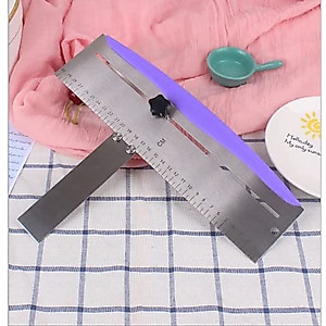 12 Inch Cake Scraper Smoother, Stainless Steel Cake Bench Scraper Decorating Tools for Icing Frosting Cream Edge - Adjustable Kitchen Spatula for Mousse, Cheese, Cream Cake (Purple)