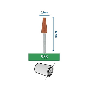 Dremel 953 Aluminium Oxide Grinding Stones Accessory Set, 3 Cone-shaped Grinding Stones for Grinding and Sharpening Metals (6,4 mm)