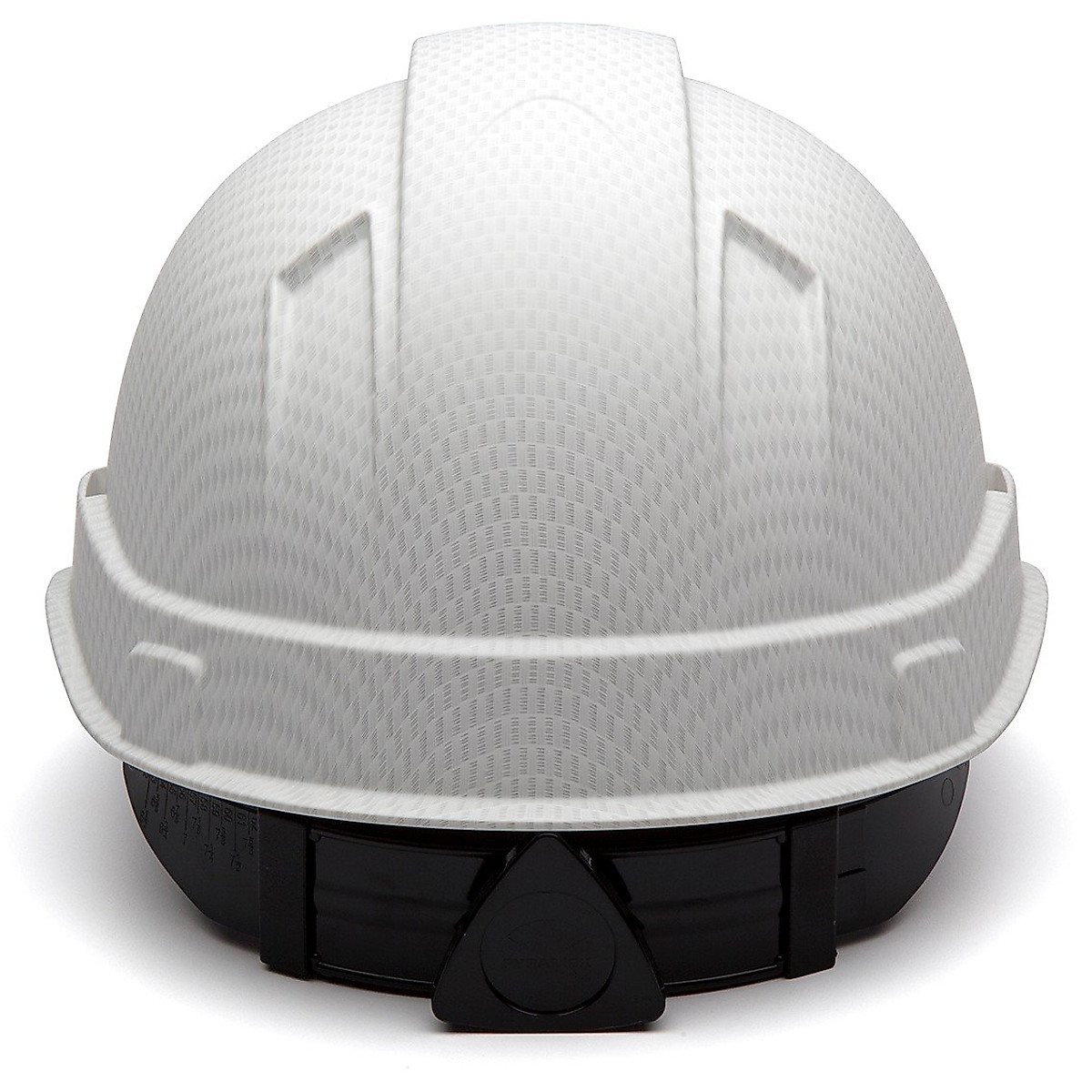 Pyramex Ridgeline Cap Style Hard Hat, 4-Point Ratchet Suspension, Matte White Graphite Pattern