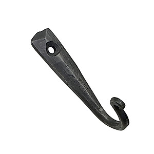 Hand Forged Metal Wall Hook Set of 3 Pcs Wrought Iron Handmade Rustic Wall Coat Hook Blacksmith Metal Wall Mounted Coat Hook Rack Classic Look Black Antique Finish Kitchen Hooks by Living Ideas