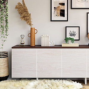 Lativo White Wood Contact Paper for Cabinets and Drawers Wood Grain Wallpaper Peel and Stick Wallpaper for Furniture Shelf Liner Self-Adhesive Wallpaper Vinyl Waterproof Easy to Install/Clean 18"×118"