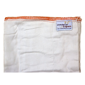 Dandelion Diapers Prefold Cloth Diapers Made from Viscose Bamboo and Cotton Blend Versatile Baby Diaper, 12 Count - Size 1 Newborn