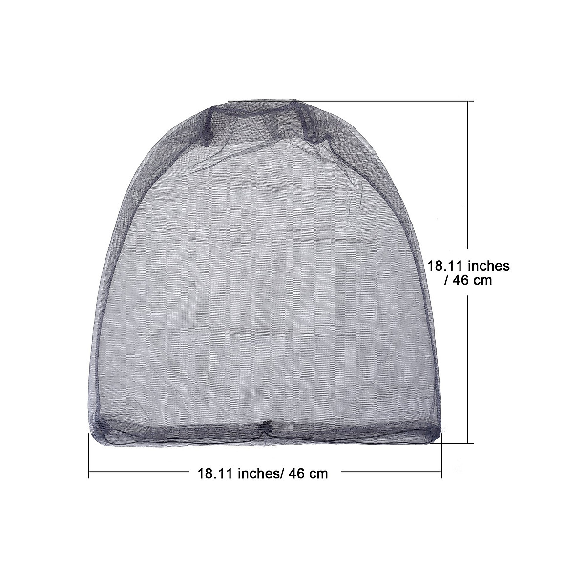 2 Pack Head Net Face Mesh Head Cover for Outdoor Lovers Protect from Fly Screen Mosquito Gnat and Other Flies (Regular Size, Grey)