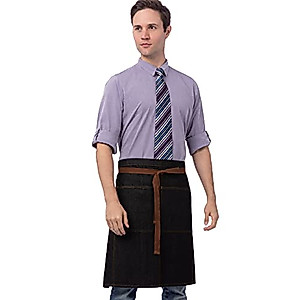 Chef Works Unisex Memphis Bistro Apron, Black, One Size