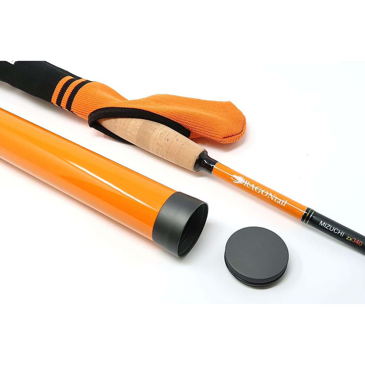 DRAGONtail MIZUCHI zx340 Zoom Small Stream 3 Length Tenkara Rod (with Level Line Starter Kit)