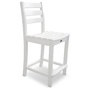 Trex Outdoor Furniture Monterey Bay Counter Side Chair, Classic White