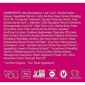 Andalou Naturals 1000 Roses Beautiful Day Cream, Face Moisturizer for Sensitive Skin with Hyaluronic Acid, & Aloe Vera, Cruelty Free, 1.7 Ounce