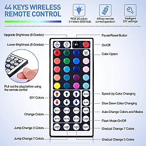 32.8Ft Boat Lights, Waterproof Led Strip Lights, 20 Colors Changing Boat Accessories with Remote, 12V Flexible RGB Lights for Boat Sailboat Kayak Fishing RV Awning Lights