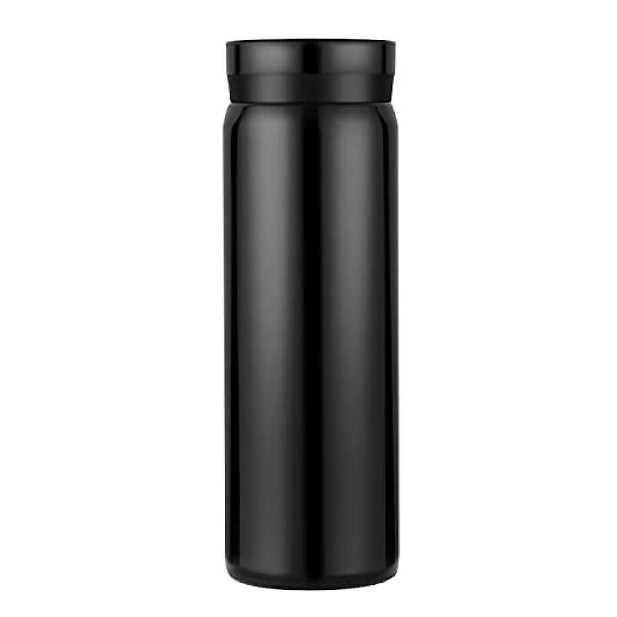 10oz Mini Water Bottle Stainless Steel Thermos Small Flask - Insulated Vacuum, Leak Proof, Keeps Drinks Hot/Cold - Ideal for Coffee, Tea, Water - Black