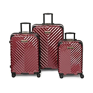 Karl Lagerfeld Paris Women's Carryon Spinner Wheels Hardside, Burgundy, One Size