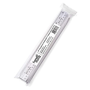 hand2mind 12 inch Transparent, Flexible Safe-T Plastic Rulers, Flat 12 in. Flexible Rulers, Safety Ruler for Measurement, Safety Kids School Supplies, Straight Shatter-Resistant Rulers (Pack of 24)