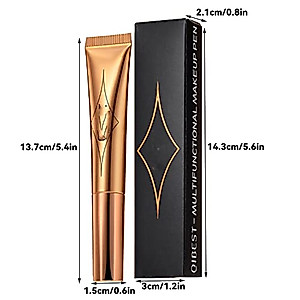 Contour Beauty Wand, Liquid Face Highlighter Bronzer Stick, Blush Pen, with Cushion Applicator Attached for 3D Face Brighten 0.4oz (3 colors)