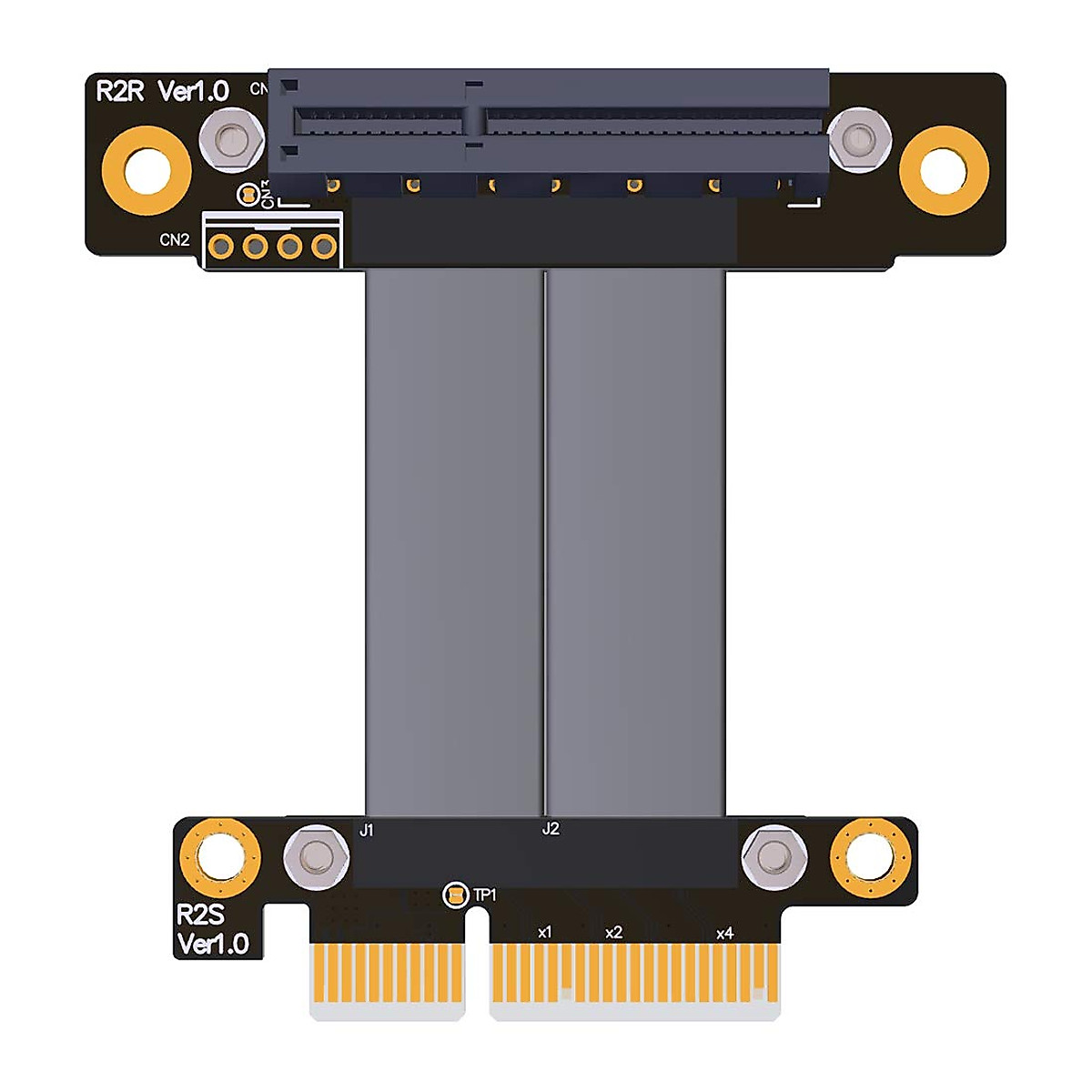 ADT-Link PCIe 3.0 x4 Extension Cable 32G/BPS PCI Express 4X Graphic SSD RAID Extender Conversion Riser Card Vertical 270 R22SR (15CM)