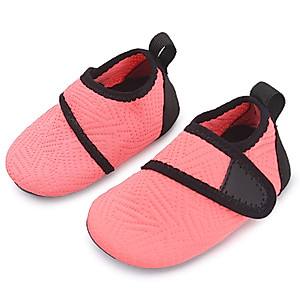 L-RUN Infant Toddler Walking Shoes Quick-Dry Swim Shoes Outdoor Orange 12-18 Month=EU19-20