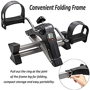 Hausse Portable Exercise Pedal Bike, White | Folding Portable Pedal Exerciser