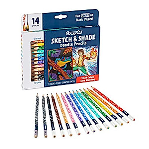 Crayola Art Pencils for Sketching & Shading, Colored Pencils, Includes 2 Graphite Pencils, 14 ct