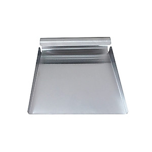 Stainless Steel Food Scooper, Food Mover, Food shovel Spatula, Cutting-board Scraper, Bench Scrape, Dough Cutter Tool, with Flat Bottom - for Cutting-board, Griddle, Containers, Serving (5.9")