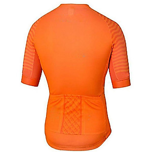 BIYINGEE Men's Cycling Jersey Short Sleeve Orange Style Size M