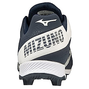 Mizuno Wave Lightrevo JR Baseball Shoe, Navy-White, 3.5