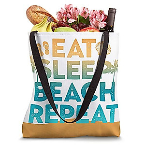 Sea Shells Flip Flops Eat Sleep Beach Repeat Tote Bag