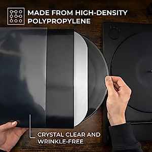 BIG FUDGE 20 Pack Vinyl Record Outer Sleeves 10" LP | Durable & Wrinkle-Free | Crystal Clear & Made from High-Density Polypropylene | 3 mm Thick | Fits Most Gatefolds and Double LPs