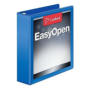 Cardinal by TOPS Products EasyOpen ClearVue Locking Slant-D Ring Presentation Binder, 2 Inch, Blue (10322CB)
