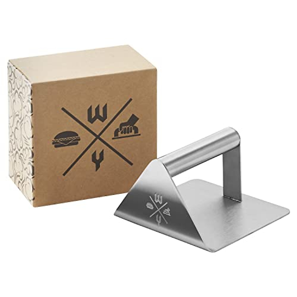 Winston York Stainless Steel Burger Smasher | Professional Grade Burger Press for Flat Top Grill or Indoor Pan