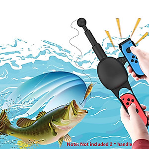 Rotary Fishing Rod Fishing Game Accessories Game Handle Grip Cover for NS Switch for Joy-Con Console Controller