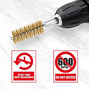 Auto Wire Brush 18-Pack Bore Brush Set Variety of Size Stainless Steel, Brass, Nylon Twisted for Cleaning Rust, 1/4in Hex Drill Shank for Power Drill Impact Driver with Handle, Extension Bar, Tool Bag