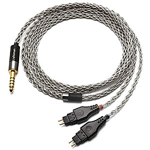 GUCraftsman 6N Single Crystal Silver Upgrade Headphones Cable 4.4mm/2.5mm/4Pin XLR Balance Headphone Upgrade Cables for SENNHEISER HD600 HD650 HD660S HD660S2(6.35mm Plug)